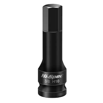 3/8" H10 Socket, CR-MO, 60mm Internal Hexagonal Conjoined Socket Drill ...
