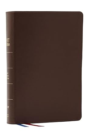 NET Bible, Full Notes Edition (NET, Brown Genuine Leather, Comfort ...