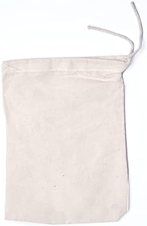Amazon.com: 4"x6" Cotton Muslin Drawstring Bags, 100 Pack : Health ...
