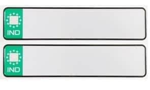 ASHISH Stickers IND 4 Wheeler Number Plate Standard Size Compatible for ...