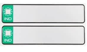 ASHISH Stickers IND 4 Wheeler Number Plate Standard Size Compatible for ...