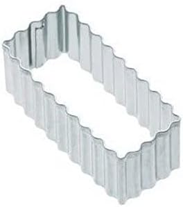KitchenCraft Rectangle Cookie Cutter, Fluted, Stainless Steel, 7.5 x 4 ...