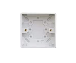 DKURVE PVC Single Gang Wall Switch Pattress Back Box, 86x86mm (10 ...