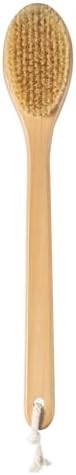 Amazon.com : Bamboo Long Handle Back Scrubber Brush,Dry Body Scrubber ...