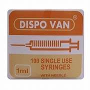 Dispovan Disposable 1ml 26x0.5 syringe/injection syringe/medical ...