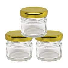 Glassbazaar Round Mini Glass Jar With Cap - 30ml, 15 Gram(Powdered form ...