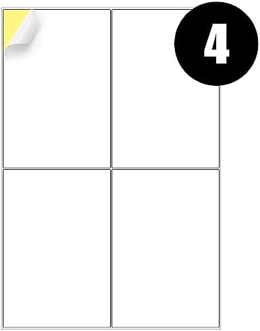 50 Sheets - Large Sticky Labels Stickers, for Storage Boxes/Postage - 4 ...