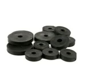 Assortment of Rubber Flat Washers Pack of 13 Tap Washers, Set includes ...