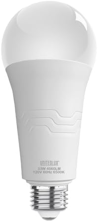 UNITEDLUX A23 LED Light Bulb, 300W Equivalent, Non-Dimmable, 4060 ...