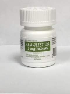 Amazon.com: ALA-HIST IR (Dexbrompheniramine 2mg) 60 Count : Health ...
