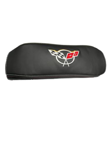 Amazon.com: Embroidered Leather Center Console Armrest Cover Compatible ...