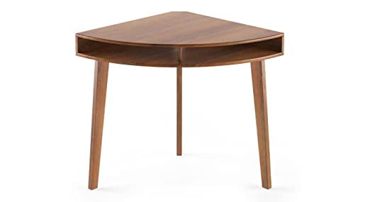 umark Sheesham Wood Corner Study Table with Storage for Study Room ...