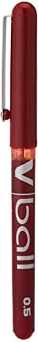 Pilot V-Ball Rollerball Pen Metal Tip 0.7 mm Liquid Ink Red – Pack of ...