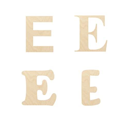 Amazon.com: Block letter E wooden Shape- Pack of 20 -Multiple Sizes ...