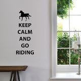 Keep Calm and Go Riding Horse Wall Sticker Wall Decal Wall Art Vinyl ...