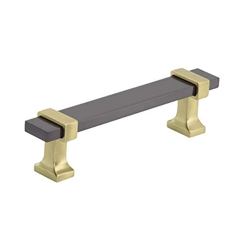 Amerock | Cabinet Pull | Black Chrome/Brushed Gold | 3-3/4 inch (96 mm ...