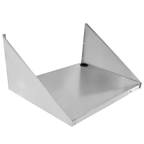 Snapklik.com : Stainless Steel Microwave Shelf 320lbs, 18 X 24 ...