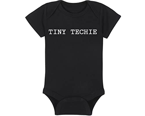 Amazon.com: Techie Baby Onesie - Tiny Techie (0-3 Month - Black Fabric ...