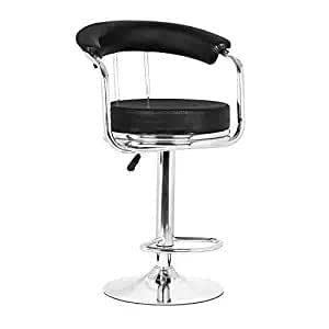 Outlook Furniture Swivel High Counter Bar Stool with Armrest & Square ...