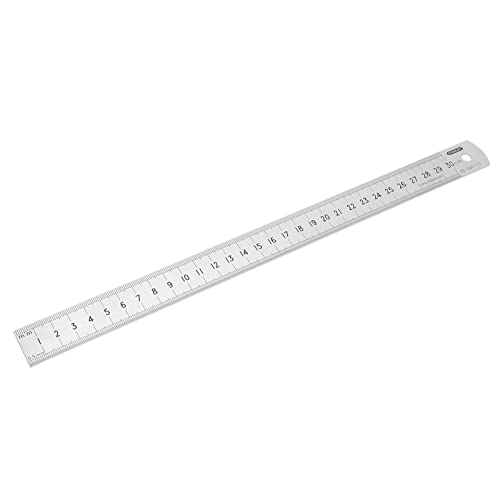 Wincal Metal Straight Edge Rulers, Stanley Steel Ruler, 30cm Double ...