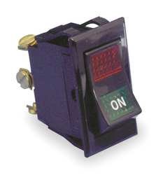 Carling Technologies Lighted Rocker Switch, SPST, 3 Connections ...