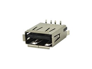 UJ2-AV-1-SMT-TR, Type A, USB 2.0, 1 A, Vertical, Surface Mount (SMT ...