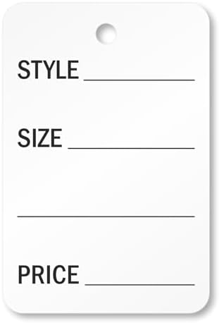 Amazon.com : SmartSign 2.88" x 1.75" Garment Tags with Pre-Punched Hole ...