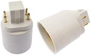 Amazon.co.jp : 6個セット E-Simpo® GX24Q〜E26 口金変換アダプタ, 4P Gx24q-3→E26/e27口金変換 アダプタ G24→E26/E27 電球ソケット ...