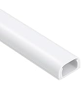 Wire Covers for 2 Cords, 68in Wire Hider On Wall Mounted, White Cord ...