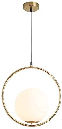 Buy SVDK 3-Light Globe Chandelier Hanging Light Gold Modern Ceiling ...