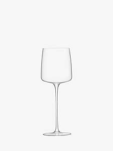 Amazon.com: LSA Metropolitan Wine Glass Set in Clear with Angular Shape ...