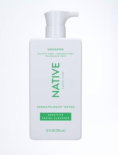 Amazon.com: Native Sensitive Facial Cleanser, Unscented, for Sensitive ...
