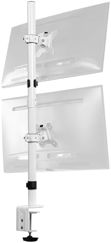 VIVO Dual Vertically Stacked LCD Monitor Desk Mount, Extra Tall Heavy ...