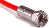 Amazon.com: 25 foot Mini Coax dual shield with F connector Red ...