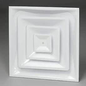 T-Bar Drop Ceiling Grille - 3 Cone Step Down Diffuser - 12" x 12" - 6 ...