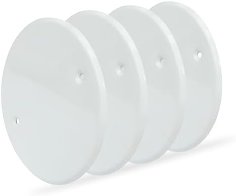 Baudelun 5 Inch White Metal Ceiling Blank-Up Cover, Holes are Spaced 3. ...