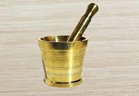 Buy Brass Mortar Pestle Indian Hamam Dasta Khal Batta Kitchen Gadgets ...