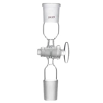 JRLGD Glass Vacuum Flow Control Adapter with Glass Stopcock and Two ...
