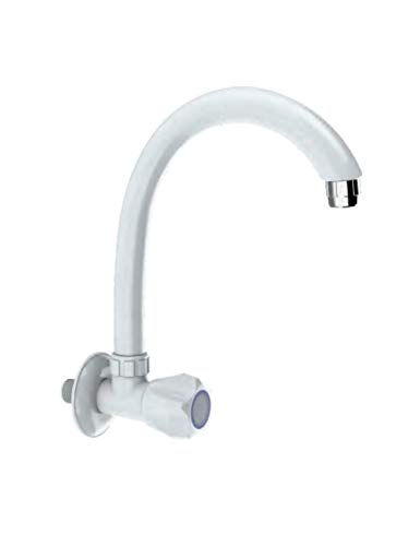 Watertec PVC Wall Mounted Long Sink Tap ( White ) Glossy : Amazon.in ...