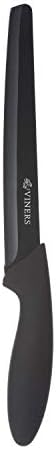 Viners Assure 8” Stainless Steel Bread Soft Grip Handle Knife, Black ...