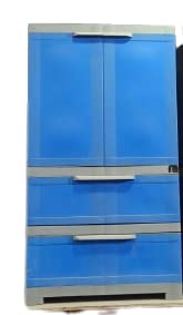 Freedom Mini Large Plastic Storage Cabinet Deep Blue & Grey Color with ...