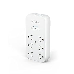 Amazon.com: Anker Outlet Extender and USB Wall Charger, 6 Outlets and 2 ...