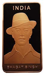 Adiman Bhagat Singh 1 Oz Pure Copper Bullion Bar Indian National ...