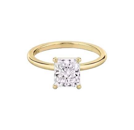 Buy All Stone 3 Carat Diamond Ring Real Radiant Cut Diamond Stone ...