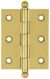 Deltana CH2520 2-1/2" x 2" Solid Brass Cabinet Hinge with Ball Tip ...