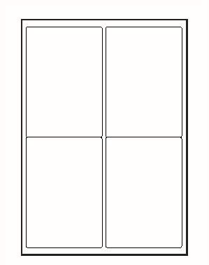 NovaJet MPL 4 Labels (Per A4 Size Sheet) Multi Purpose Self Adhesive ...