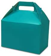 Amazon.com: Paper Mart Teal Gable Boxes for Party Favors, Pack of 100 ...