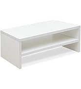 TEAMIX Wood Monitor Stand Riser-2 Pack, 2 Tier Adjustable Monitor Stand ...