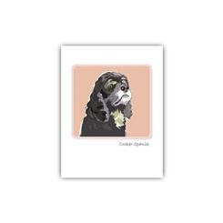 Grrreen Single Notecards -Cocker Spaniel - Black *** (PAGNC746 ...