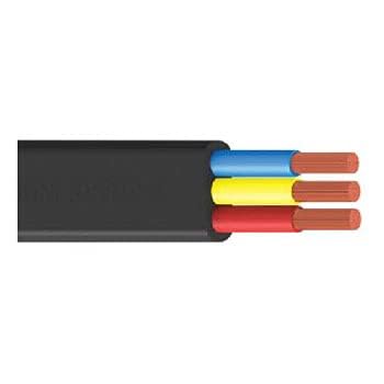FLAT 3 CORE CABLE - COPPER WIRE- Cable for Submersible Pumps- 0.5 HP TO ...